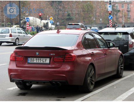 BA-111-LY, BMW M3 , License plate of Georgia