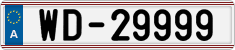 WD-29999, Audi Q7 (Vienna) License plate of Austria