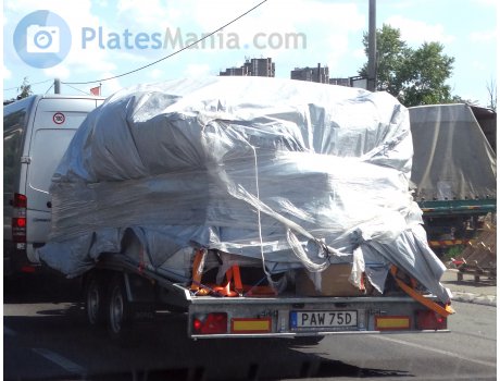PAW 75D, Boro Trailers , License plate of Sweden