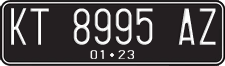 KT 8995 AZ, Toyota Hilux (East Kalimantan) License plate of Indonesia