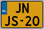 JN-JS-20, Mitsubishi 3000GT , License plate of the Netherlands