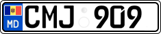 CMJ 909, Nissan X-Trail , License plate of Moldova