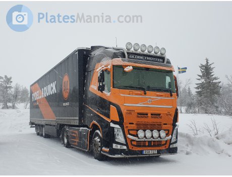 RGB 727, Volvo FH , License plate of Sweden