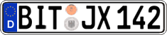 BIT JX 142, Toyota Camry (Bitburg-Prüm District) German license plate