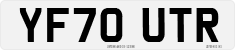 YF70 UTR, Land Rover Range Rover (Leeds) License plate of the United ...