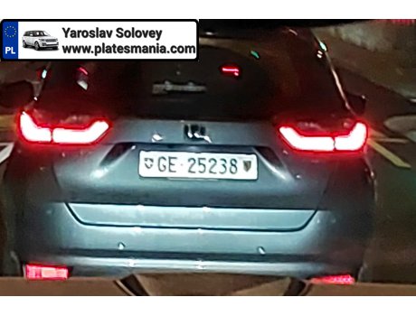 GE 25238, Honda Jazz (Geneva) License plate of Switzerland