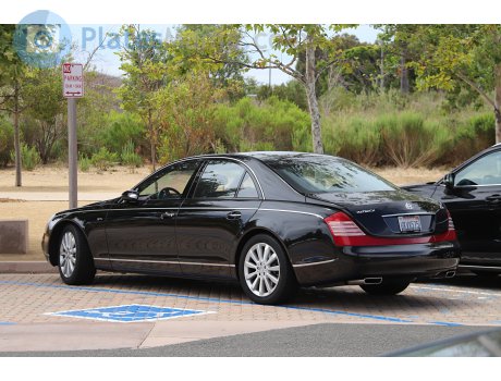 6KVV575, Maybach 57S (California) License plate of the USA