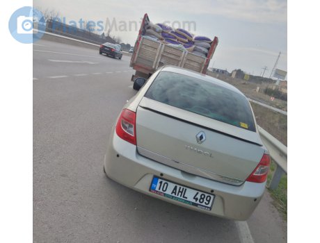 10 AHL 489, Renault Symbol (Balıkesir) License plate of Turkey