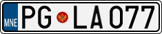 PG LA077, Mercedes-Benz Sprinter (Podgorica) License plate of Montenegro
