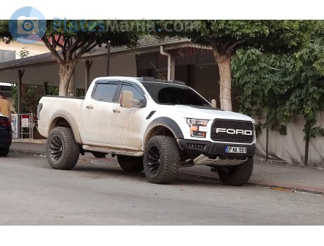 07 NA 1001, Ford Ranger (Antalya) License plate of Turkey