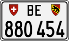 BE 880454, Mercedes-Benz E-Klasse (Bern) License plate of Switzerland