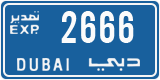 2666, Lexus RX (Dubai) License plate of the UAE