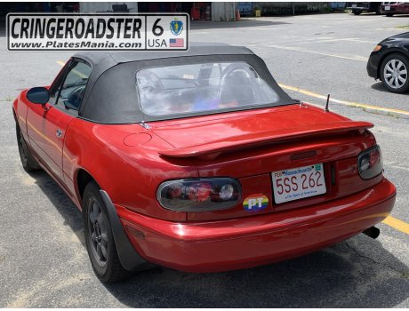 5SS 262, Mazda MX-5/Miata (Massachusetts) License plate of the USA