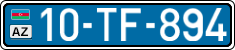 10 TF 894, Daewoo BS090 (Baku City) License plate of Azerbaijan