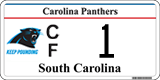 CF1, Chevrolet Tahoe (South Carolina) License plate of the USA