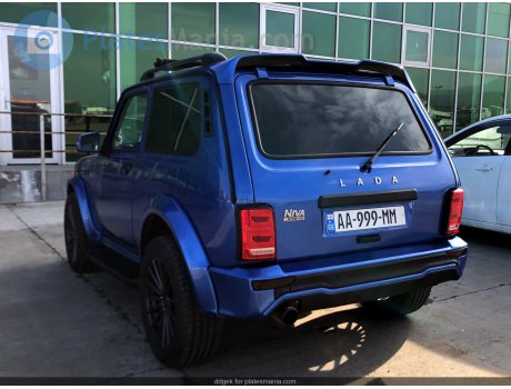 AA-999-MM, Lada (VAZ) 2121 Нива , License plate of Georgia