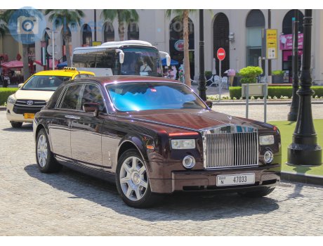 N 47033, Rolls-Royce Phantom (Dubai) License plate of the UAE