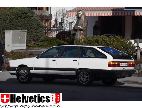 BE 647829, Audi 100 (Bern) License plate of Switzerland