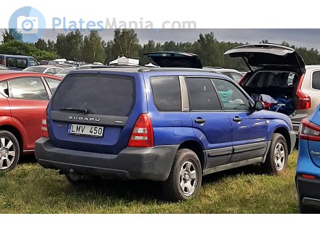 LMV 450, Subaru Forester , License plate of Lithuania
