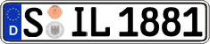 S IL 1881, Lexus RX (Stuttgart City) German license plate