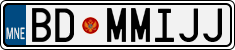 BD MMIJJ, Audi Q7 (Budva) License plate of Montenegro