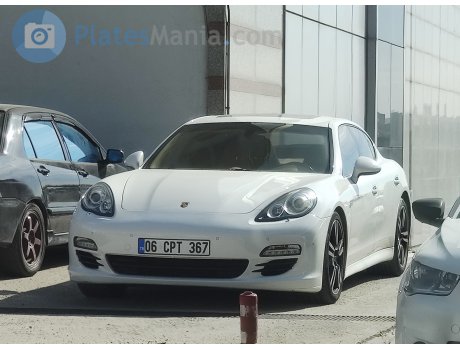 06 CPT 367, Porsche Panamera (Ankara) License plate of Turkey
