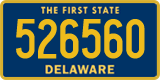 526560, Porsche Panamera (Delaware) License plate of the USA