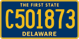 C501873, Chevrolet Express (Delaware) License plate of the USA