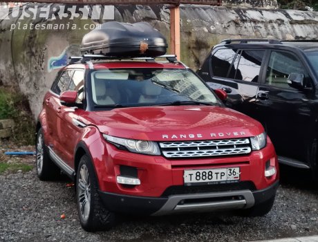 т888тр36, Land Rover Range Rover Evoque (Voronezh Oblast) License plate ...
