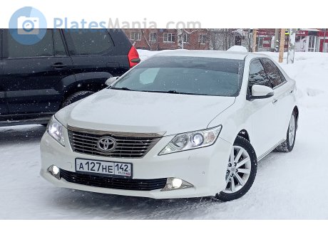 а127не142, Toyota Camry (Kemerovo Oblast) License plate Russia