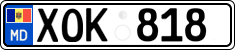 XOK 818, Volvo XC90 , License plate of Moldova
