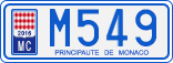 M549, Chevrolet Blazer , License plate of Monaco