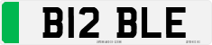 B12 BLE, Mercedes-Benz EQA (London North-West) License plate of the ...
