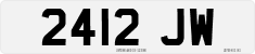 2412 JW, Mercedes-Benz G-Klasse (Wolverhampton) License plate of the ...