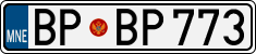 BP BP773, Iveco Stralis (Bijelo Polje) License plate of Montenegro