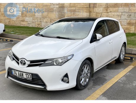 74 AAN 133, Toyota Auris (Bartın) License plate of Turkey