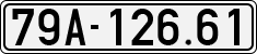 79A-126.61, Toyota Camry (Khánh Hòa Province) License plate of Vietnam