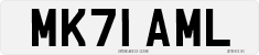 MK71 AML, Aston Martin Vantage (Manchester) License plate of the United ...