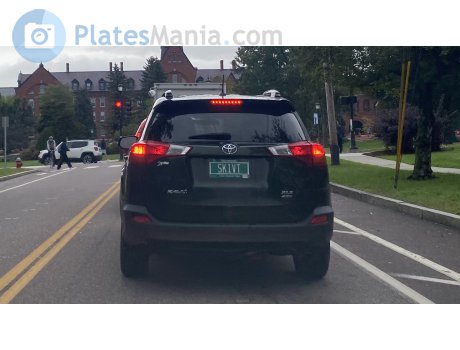 SKIVT, Toyota RAV4 (Vermont) License plate of the USA