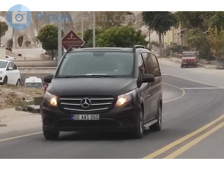 50 AAS 060, Mercedes-Benz Vito (Nevşehir) License plate of Turkey