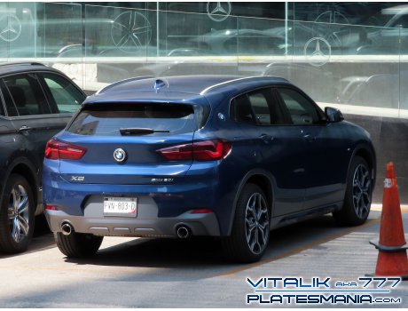 PVN-803-D, BMW X2 (Morelos) License plate of Mexico