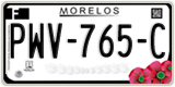 PWV-765-C, BMW 4 Series (Morelos) License plate of Mexico