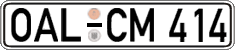 OAL CM 414, License plate without vehicle (Ostallgäu District) German ...