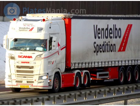 CG 61632, Scania S-series , License plate of Denmark