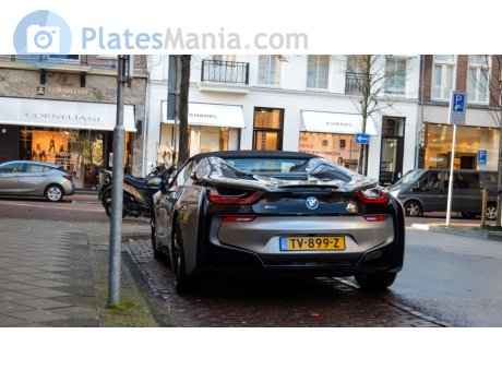 TV-899-Z, BMW i8 , License plate of the Netherlands