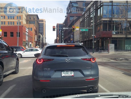 PARKERP, Mazda CX-30 (Colorado) License plate of the USA