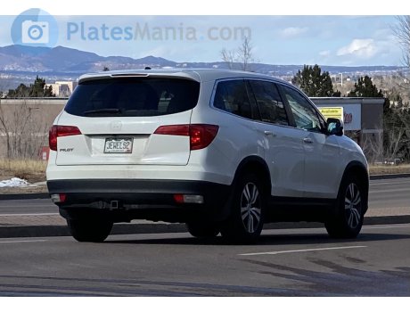 JEWELS2, Honda Pilot (Colorado) License plate of the USA