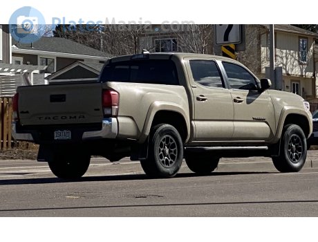 ISATACO, Toyota Tacoma (Colorado) License plate of the USA