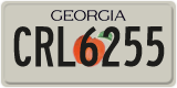 CRL6255, Mercedes-Benz E-Klasse (Georgia) License plate of the USA