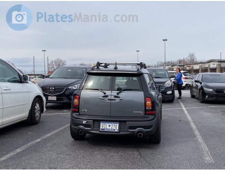 RIL 270, MINI Clubman (South Carolina) License plate of the USA